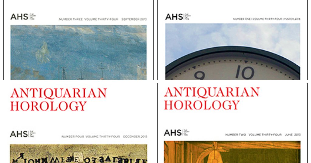 Volume 34 Complete 4 Issues Unbound Antiquarian Horological